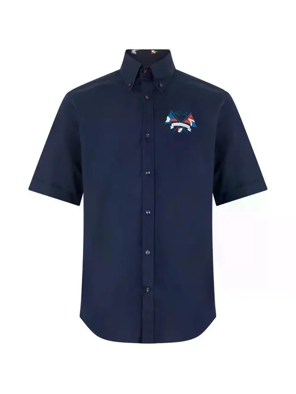 Paul & Shark Logo-embroidered Button-down Shirt
