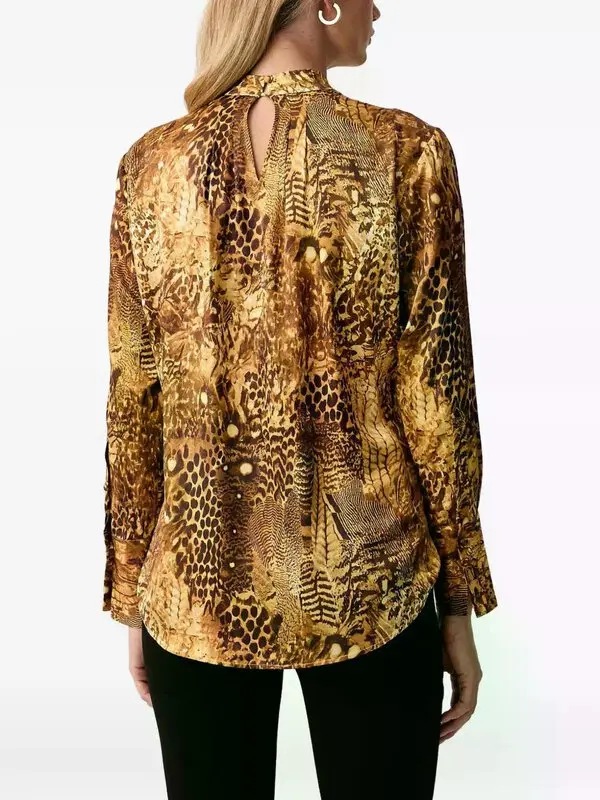 ALLSAINTS Animal-print Twisted Blouse