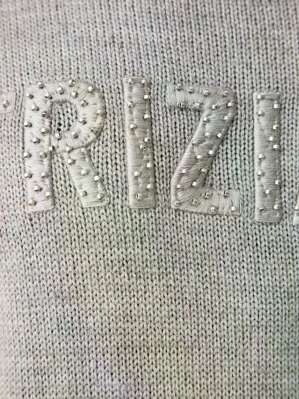 Patrizia Pepe Bead-embellished Logo Sweater