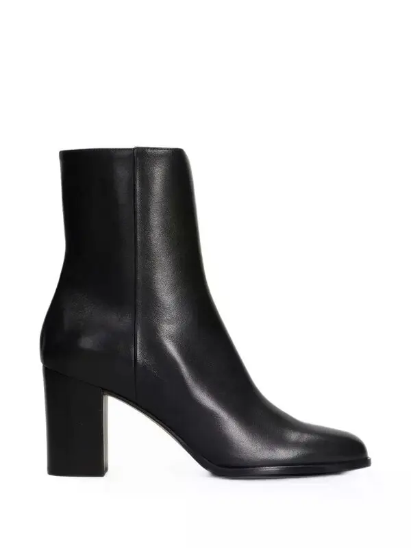 MARA BINI Block-heel Leather Ankle Boots