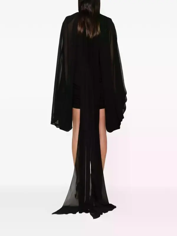Amen Beaded Draped Mini Dress