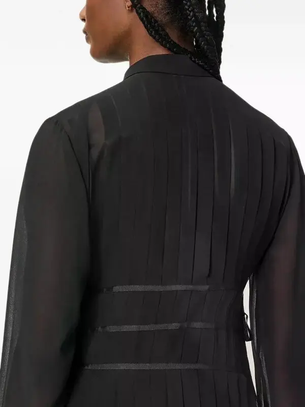 ALLSAINTS Pleated Semi-sheer Dress