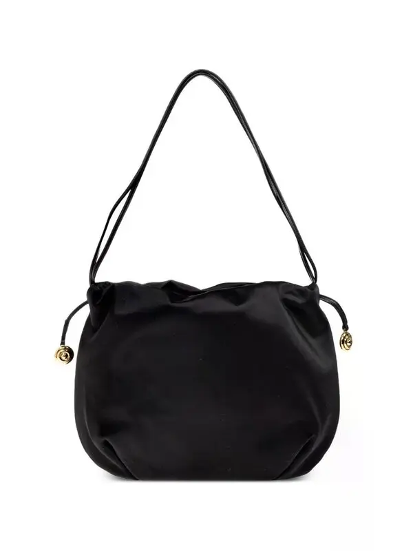 LIFFNER Satin Drawstring Shoulder Bag - Black