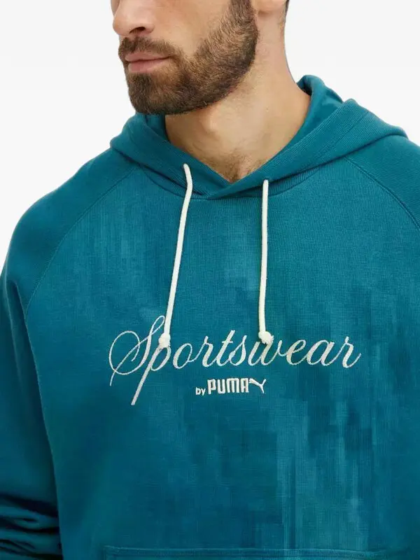 PUMA Logo-embroidered Drawstring Hoodie