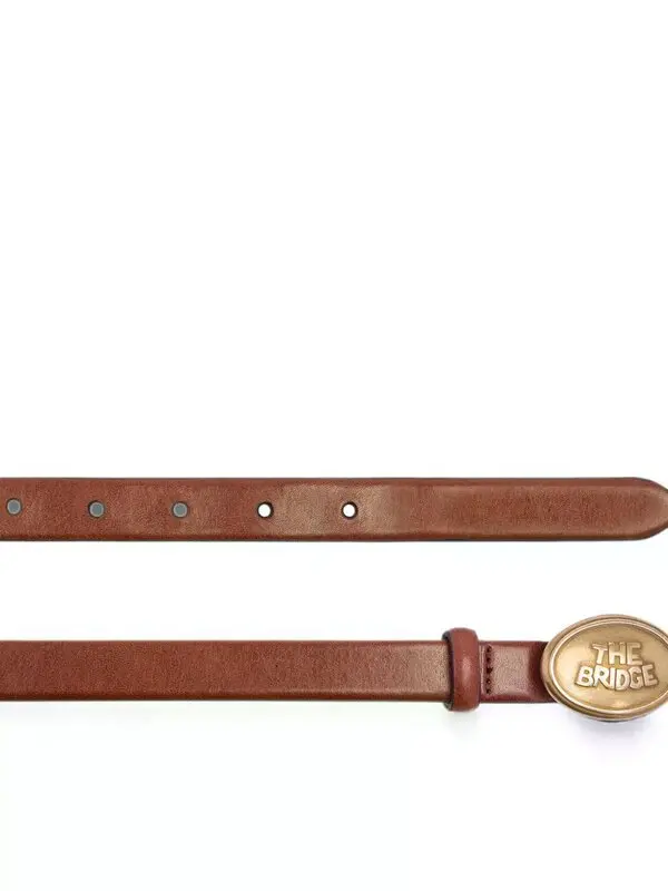 THE BRIDGE Logo-plaque Leather Belt