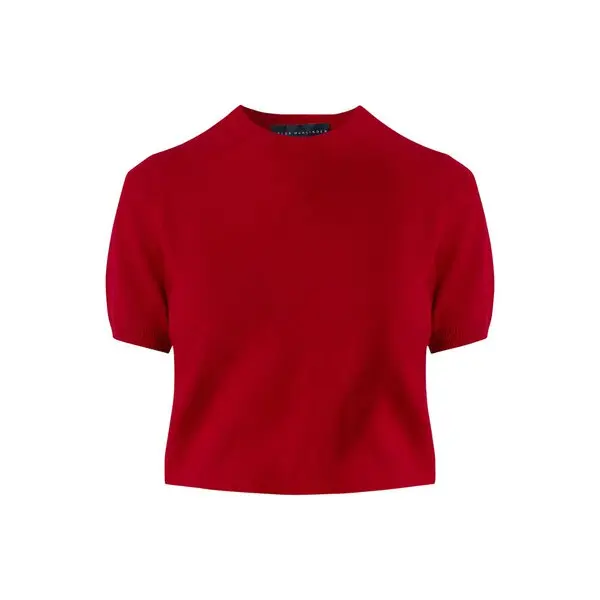 HELEN MCALINDEN Gemma Ruby Cashmere Crew Neck T-shirt