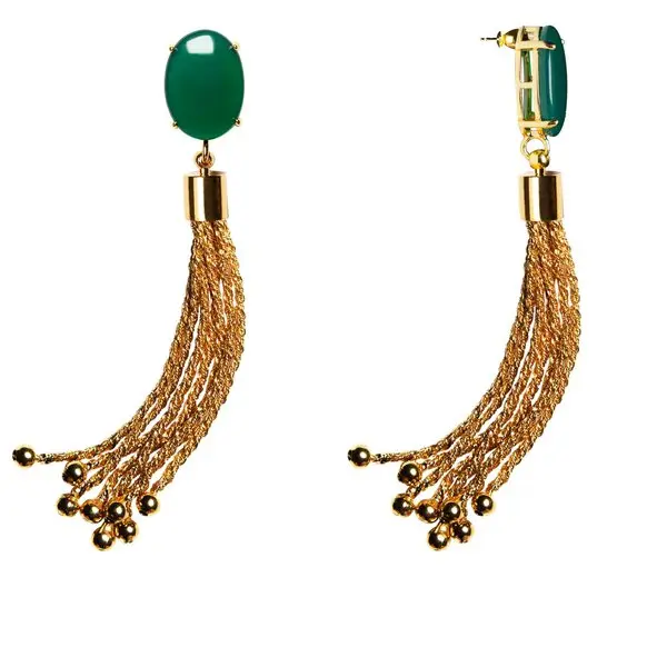 CRYSTALLINE JEWELLERY Forest Flow Earrings - Green