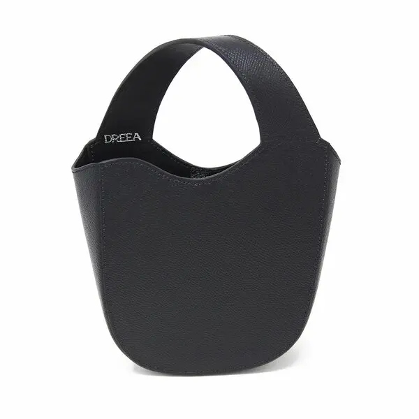 DREEA Saffiano Leather Top Handle Bag – Designer Handbag By - Black