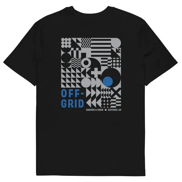 ANCHOR & CREW Twenty Off-grid Editions Organic Cotton T-shirt - Black