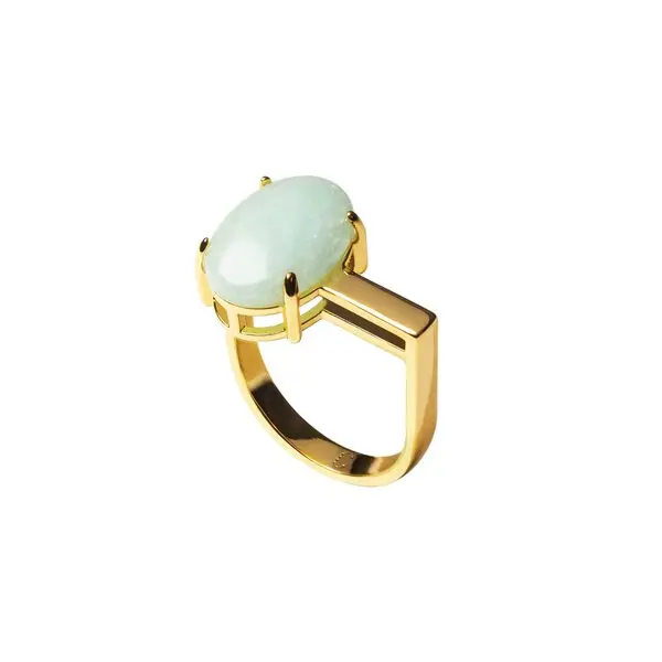 CRYSTALLINE JEWELLERY Amazonite Assymetry Ring