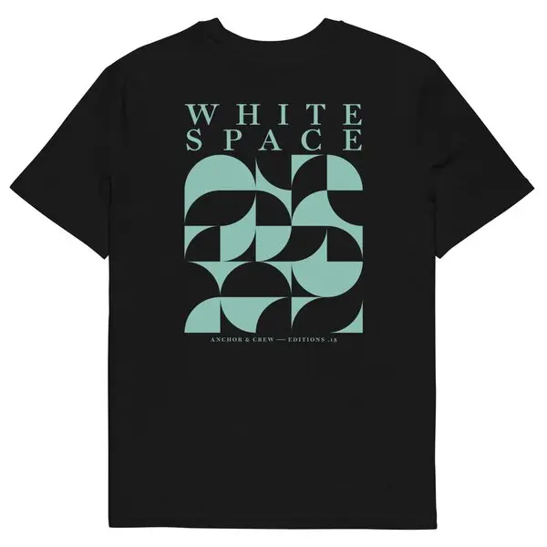 ANCHOR & CREW Fifteen White Space Editions Organic Cotton T-shirt - Black