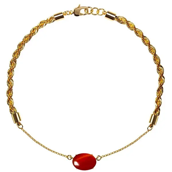 CRYSTALLINE JEWELLERY Choker With Agate - Red