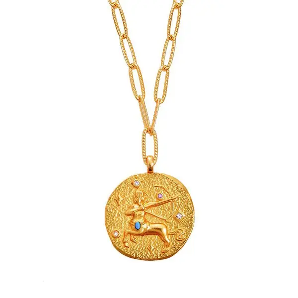 AUROZIA Constellations Sagittarius Double-sided Coin Necklace