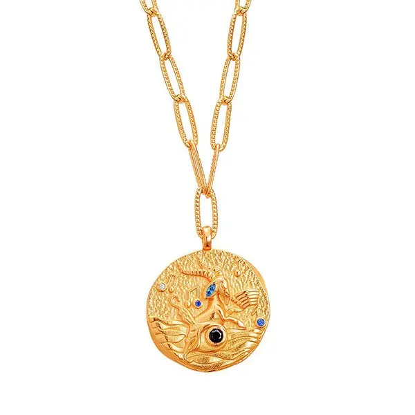 AUROZIA Constellations Capricorn Double-sided Coin Necklace