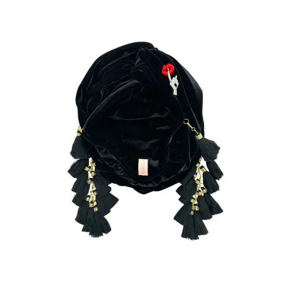 JULIA CLANCEY Shhh Chacha Turban - Black