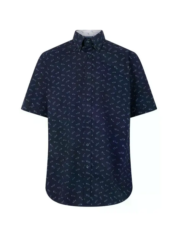 Paul & Shark Shark-print Short-sleeve Shirt