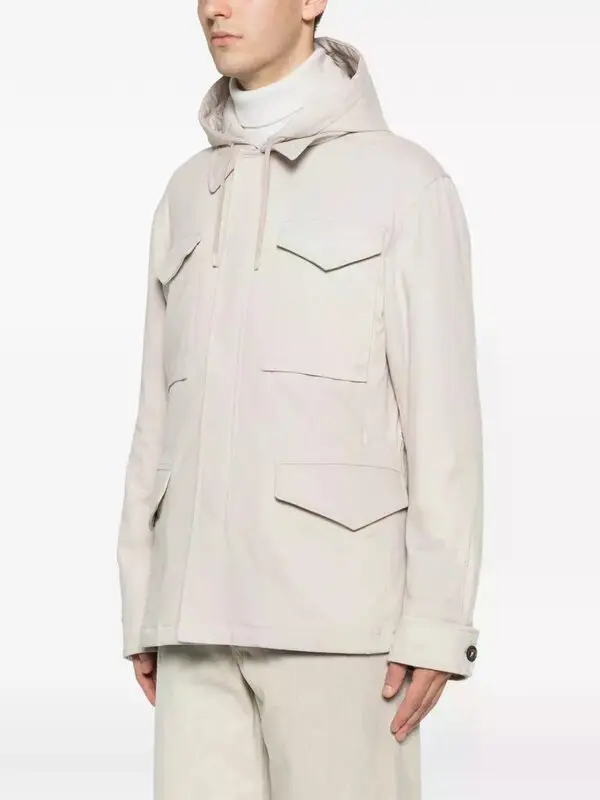 Eleventy Hooded Multi-pocket Jacket