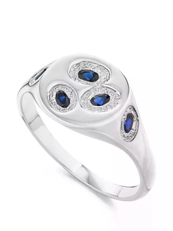 BLEUE BURNHAM Mini Oval Chloroplast Signet Ring