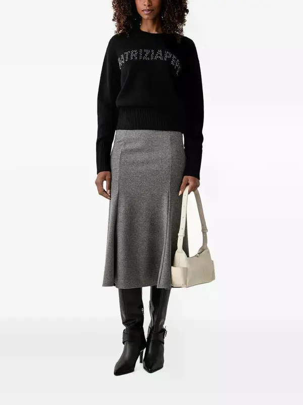 Patrizia Pepe Bead-embellished Logo Sweater