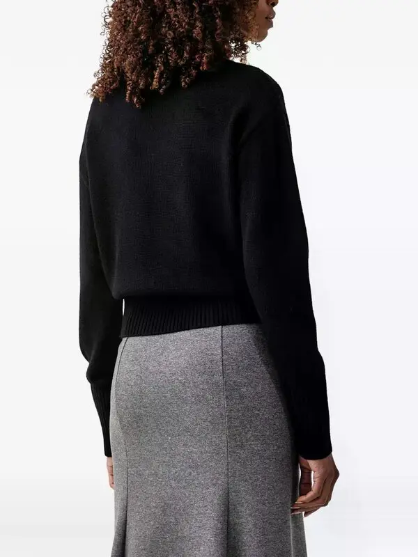 Patrizia Pepe Bead-embellished Logo Sweater