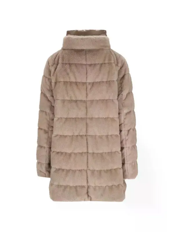 Herno Faux-fur Padded Coat - Neutrals