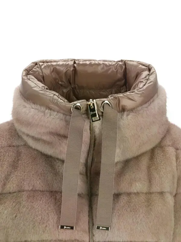 Herno Faux-fur Padded Coat - Neutrals