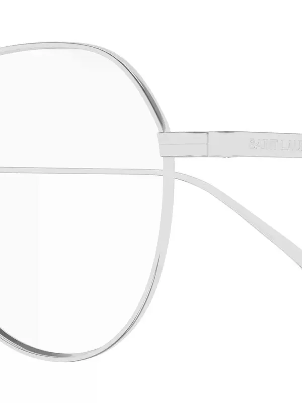 Saint Laurent Geometric-frame Glasses - Silver