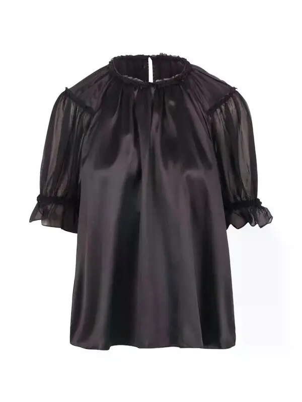 Ulla Johnson Alina Ruffled Silk-satin Blouse