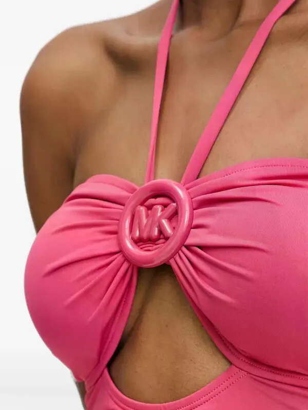 Michael Kors Logo-plaque Cutout Swimsuit