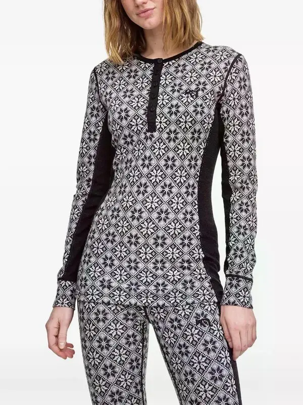 Kari Traa Rose Patterned Long-sleeved T-shirt