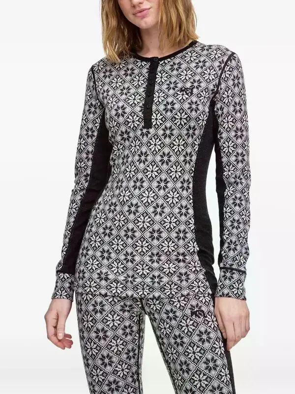 Kari Traa Rose Patterned Long-sleeved Sweater - Black