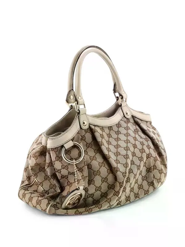 Gucci Sukey Gg Canvas With Leather Medium Tote Bag