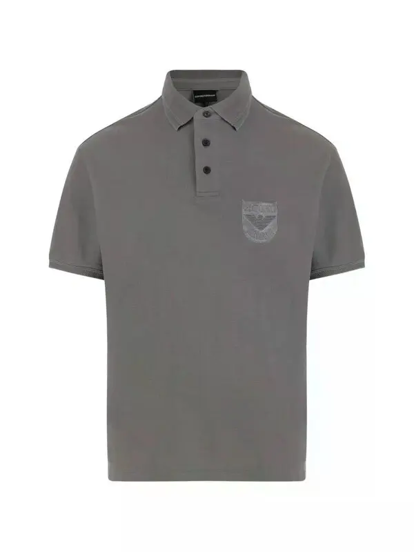 Emporio Armani Logo-patch Cotton Polo Shirt