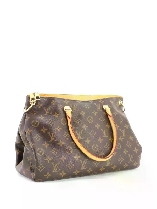 LOUIS VUITTON Pallas Tote Monogram Canvas With Leather Shoulder Bag