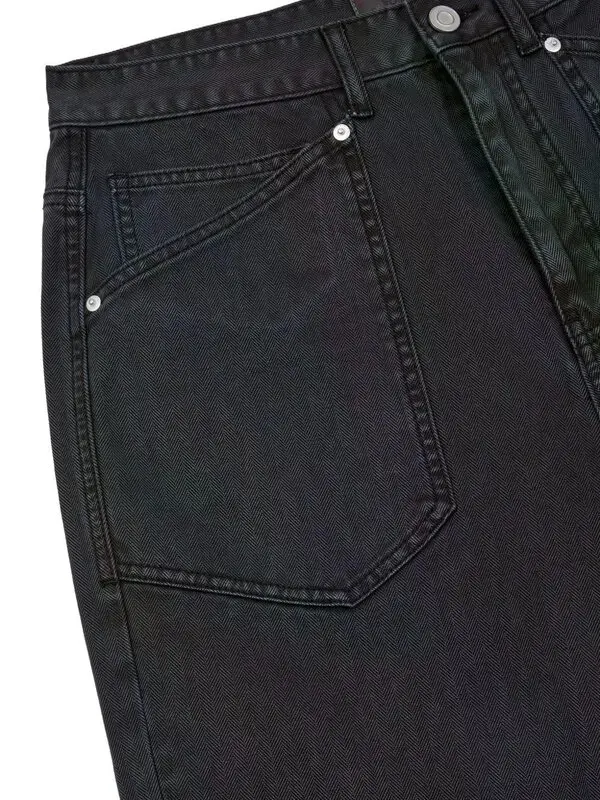 STUDIO TOMBOY Herringbone-pattern Straight-leg Jeans