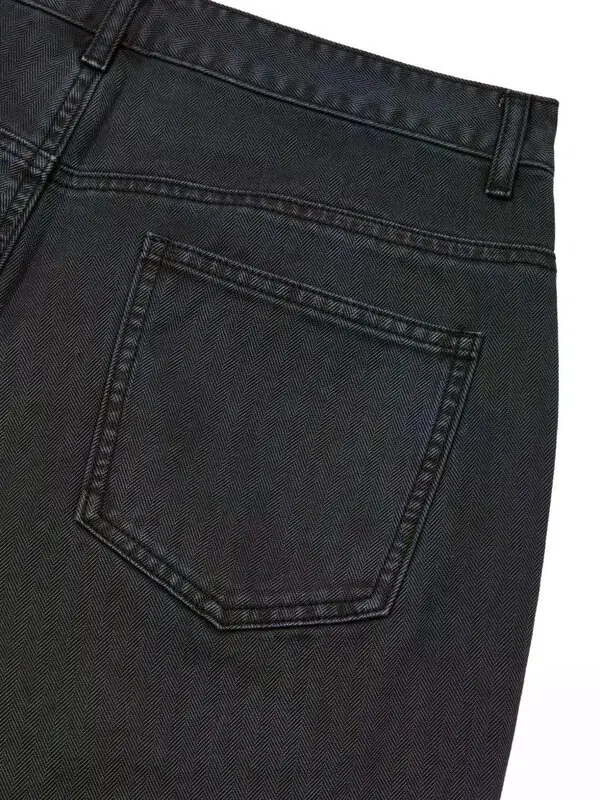 STUDIO TOMBOY Herringbone-pattern Straight-leg Jeans