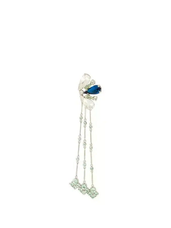Rabanne Crystal-embellished Drop Earrings - Silver