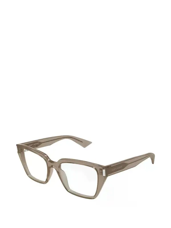 Saint Laurent Geometric-frame Glasses - Neutrals