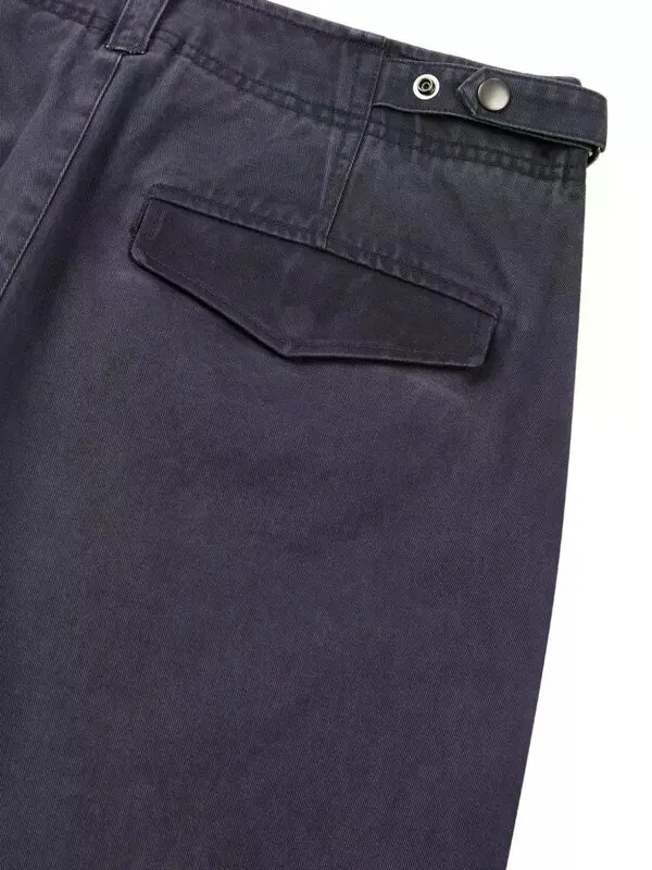 STUDIO TOMBOY Washed Pleated Straight-leg Trousers - Blue