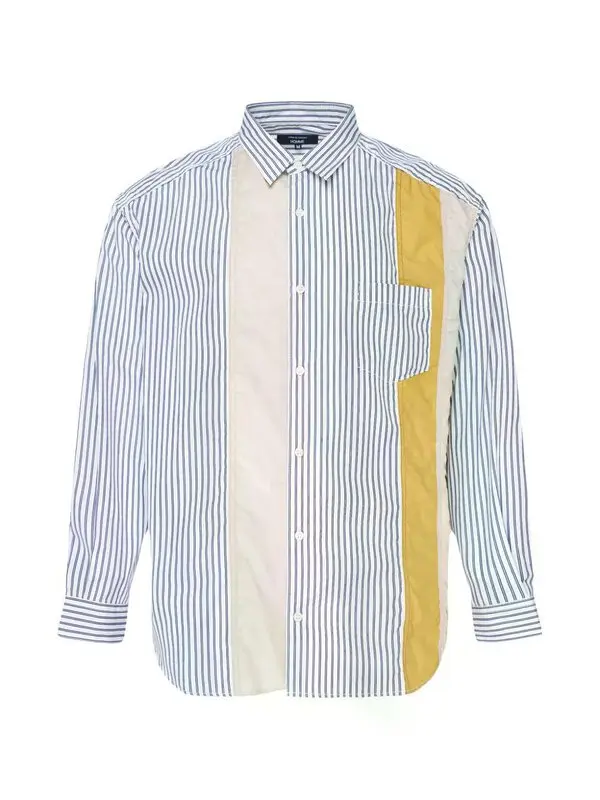 Comme Des Garçons Striped Panelled Shirt