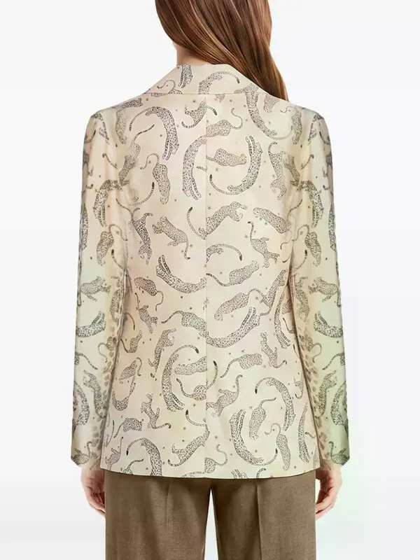 FORTE_FORTE Royal Leopard Fringe-trim Shirt