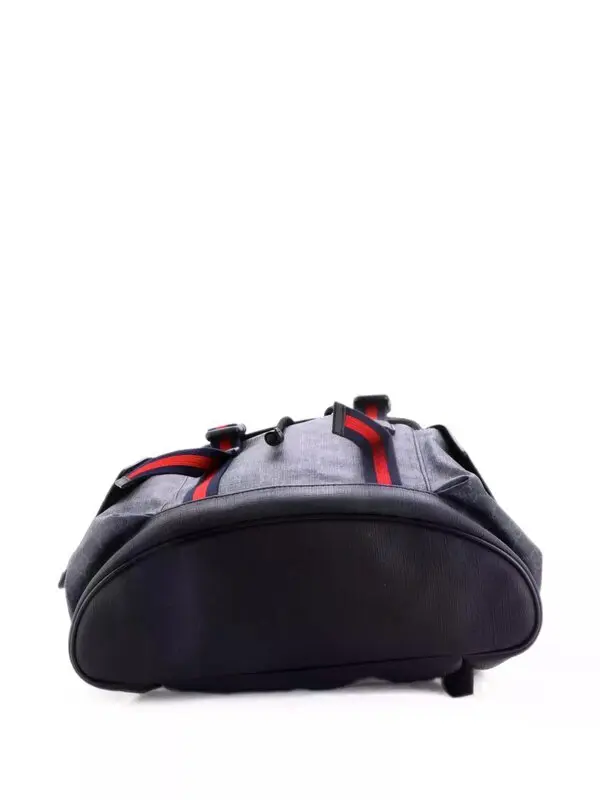 Gucci Double Pocket Buckle Gg Coated Canvas Large Backpack