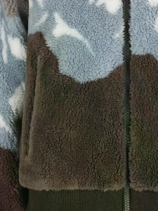 Herno Alpine Teddy Mountain-print Faux-shearling Jacket