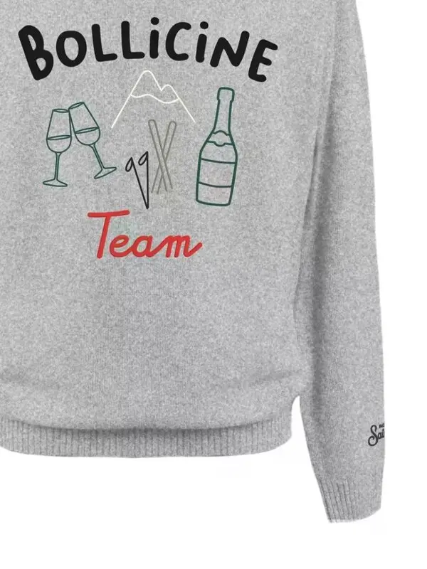 MC2 SAINT BARTH Embroidered-detail Sweater - Grey