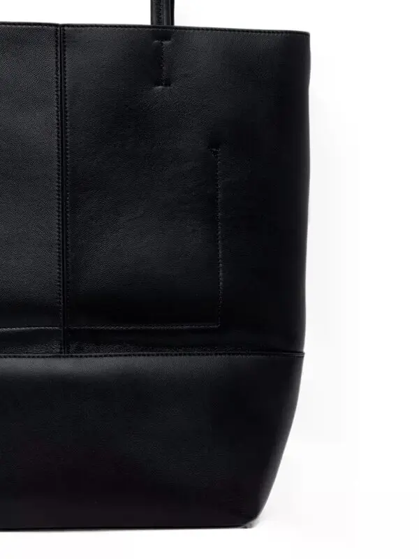 Patrizia Pepe Logo-print Leather Tote Bag