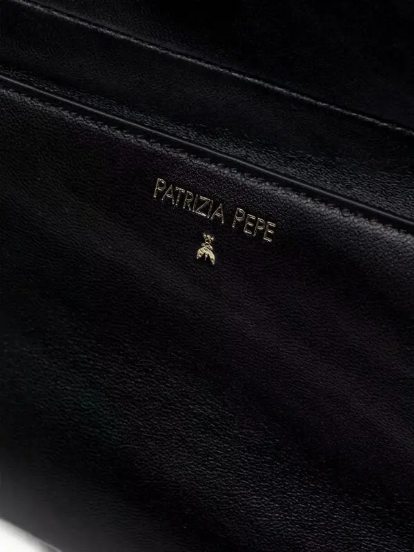 Patrizia Pepe Logo-print Leather Tote Bag