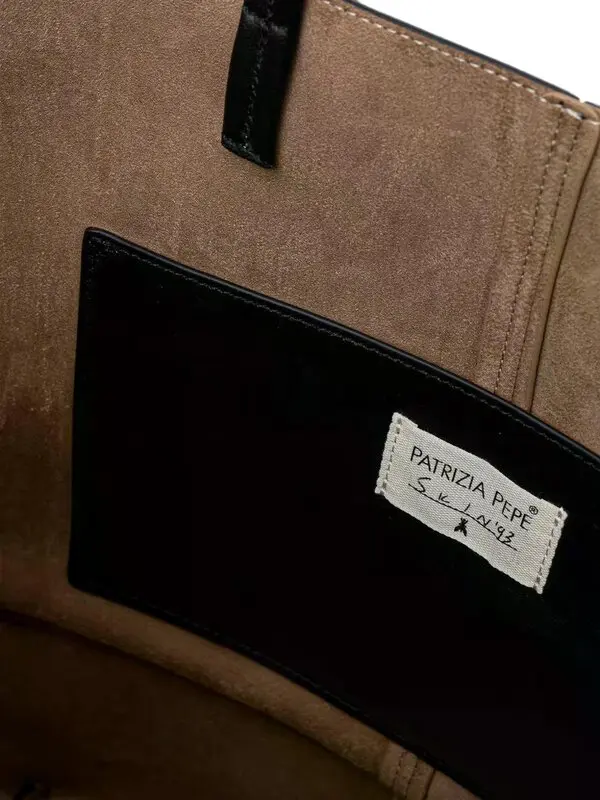 Patrizia Pepe Logo-print Leather Tote Bag
