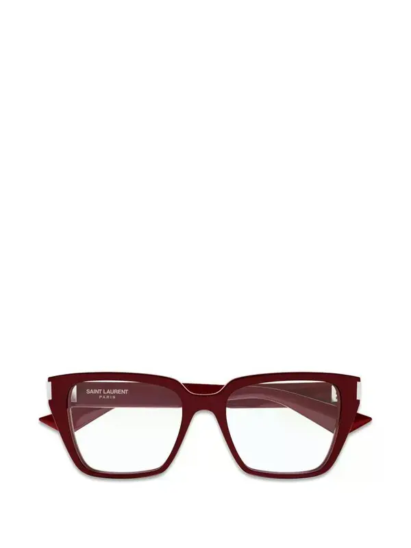 Saint Laurent Geometric-frame Glasses - Red