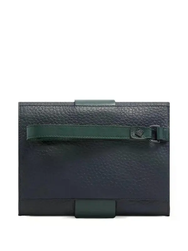 PIQUADRO Buckle-fastening Leather Clutch Bag