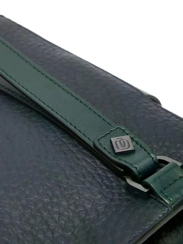 PIQUADRO Buckle-fastening Leather Clutch Bag